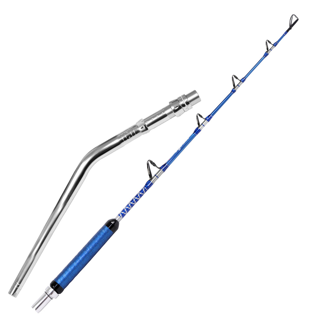 Fiblink Bent Butt Fishing Rod 2-Piece Saltwater Offshore Trolling Rod ...