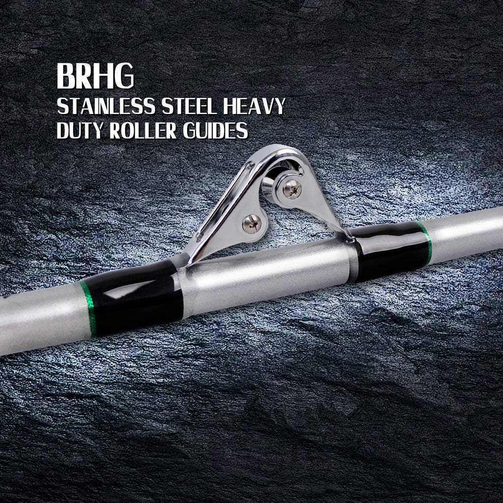 Fiblink Saltwater Fishing Rod 1 Piece Trolling Rod Deep Drop Sea Rolle ...