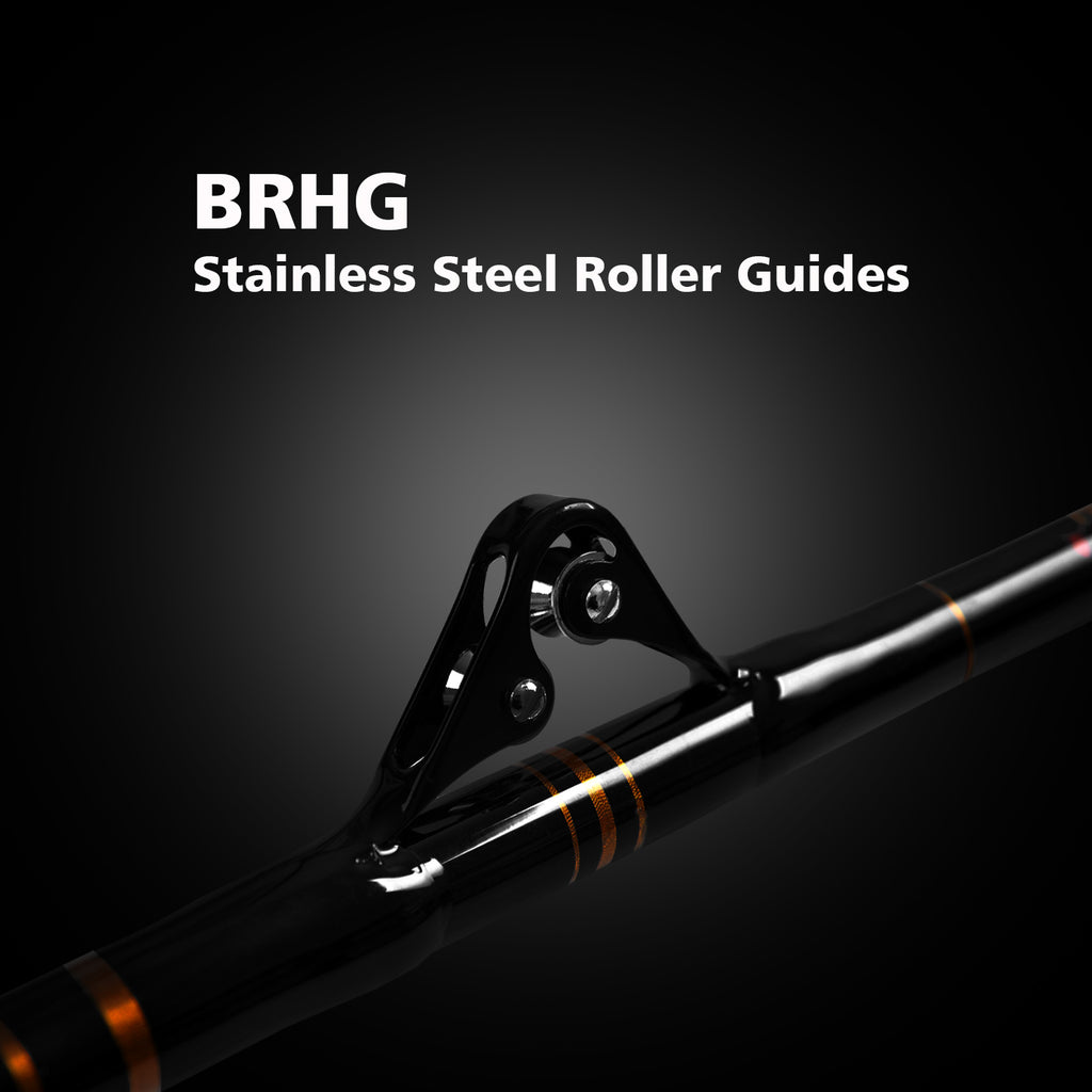 Fiblink Bent Butt Fishing Rod 2-Piece Saltwater Offshore Trolling Rod ...